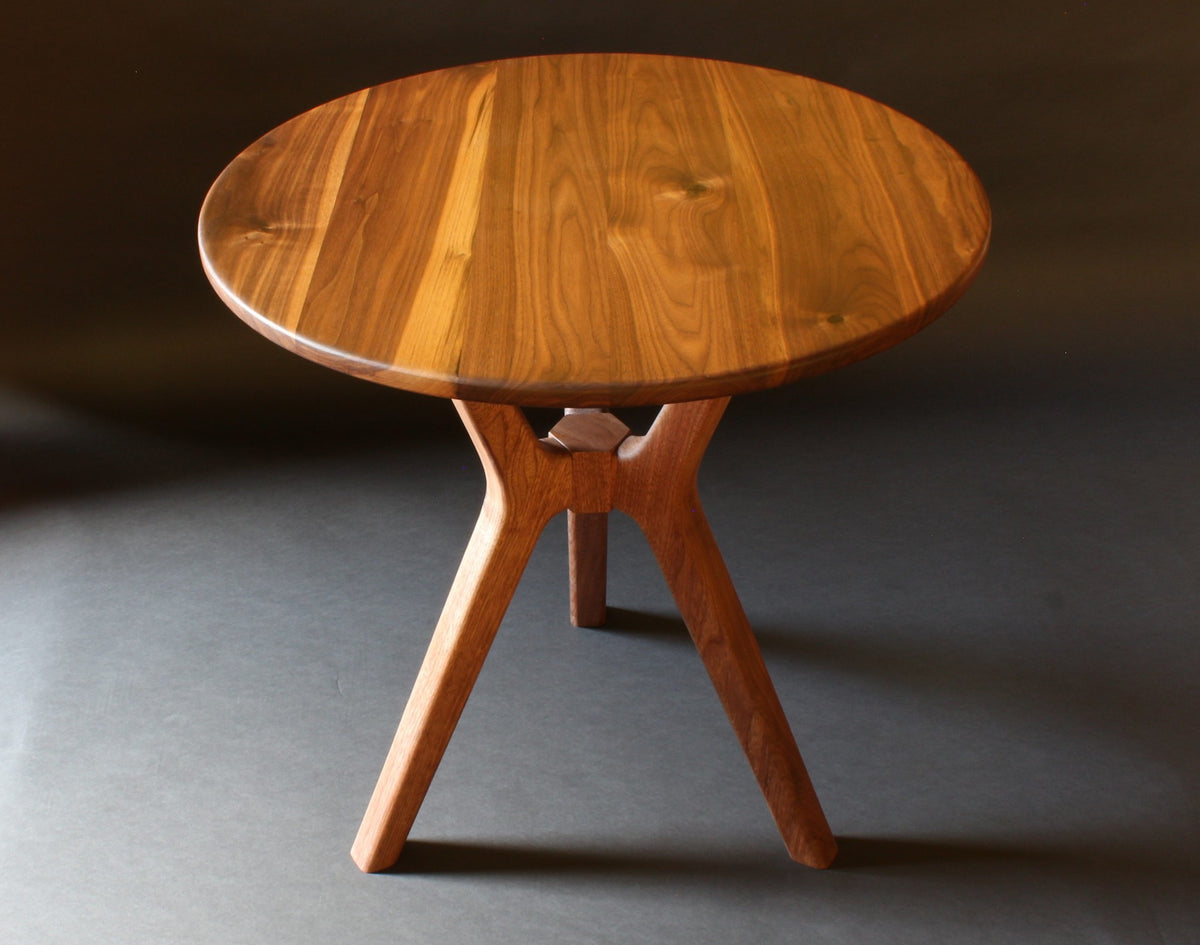 Trichotomic Tripod Table in Walnut – Daniel Anderson Designs